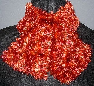 Hand knit scarves, keyhole style, using Bernat Boa Fashion Designer Yarns